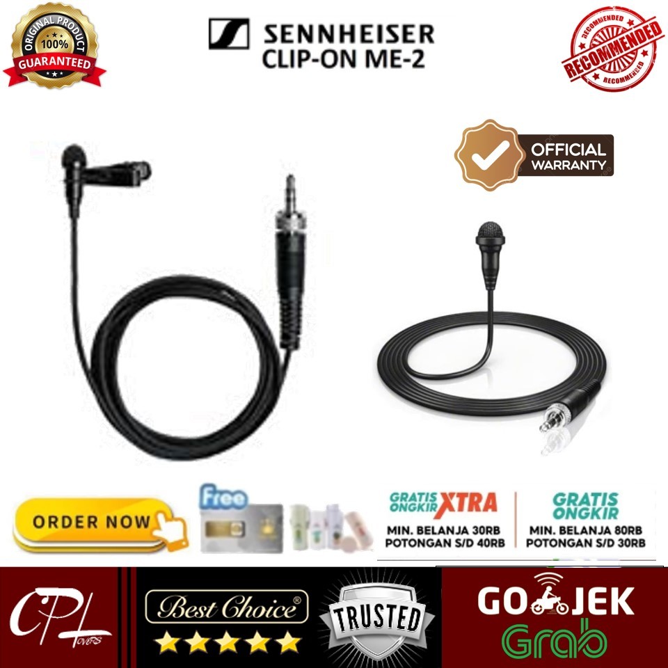 Jual Sennheiser ME-2 US Omnidirectional Lavalier Microphone with ...