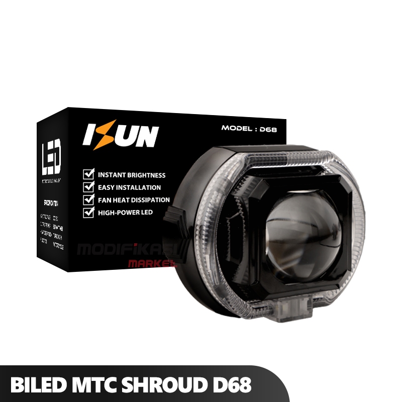 Jual Projie BILED Matrix X1 3 inch ISUN BILED MTC D68 dengan Shroud BMW ...