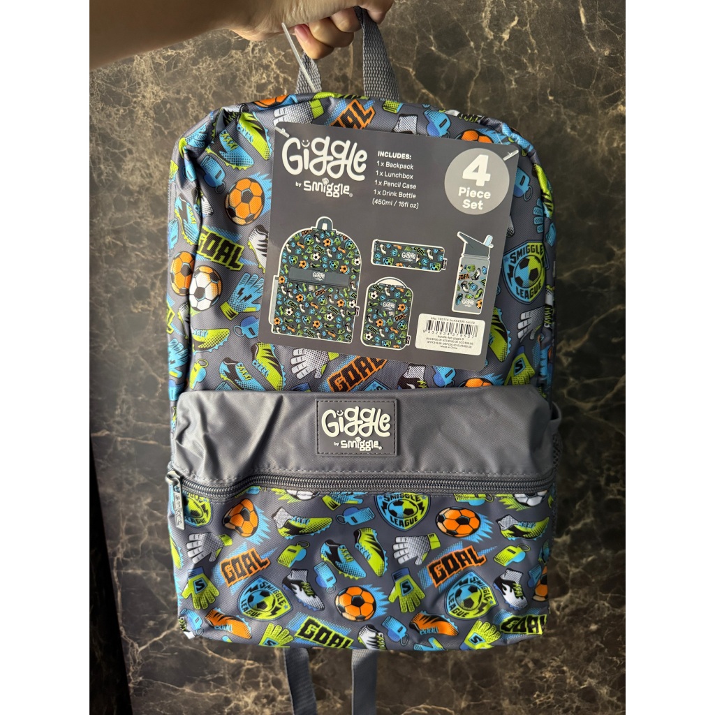 Jual (READY) Tas Smiggle Giggle by Smiggle 4 Piece set Mid Blue ...