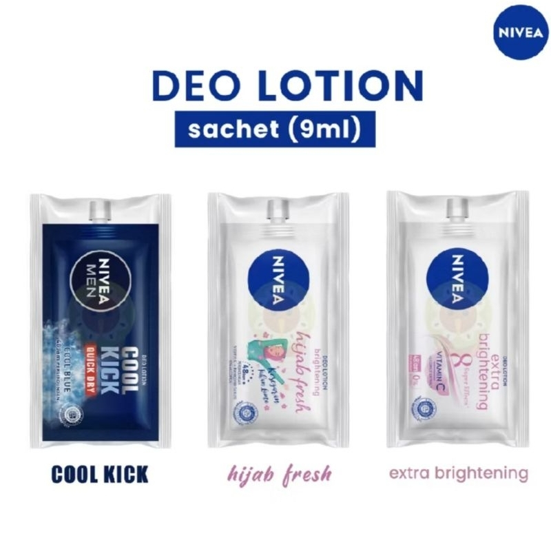 Jual Nivea Deodoant Lotion Sachet Renteng 9ml / NIVEA Deo Lotion Sachet ...