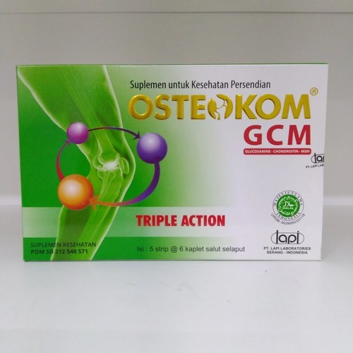 Jual Osteokom GCM 4 Kaplet vitamin sendi nyeri sendi dan tulang ...