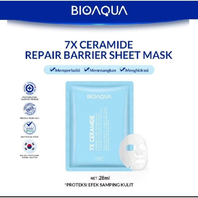 Jual Bioaqua 7x Ceramide Barrier Care facial mask 28ml | Shopee Indonesia
