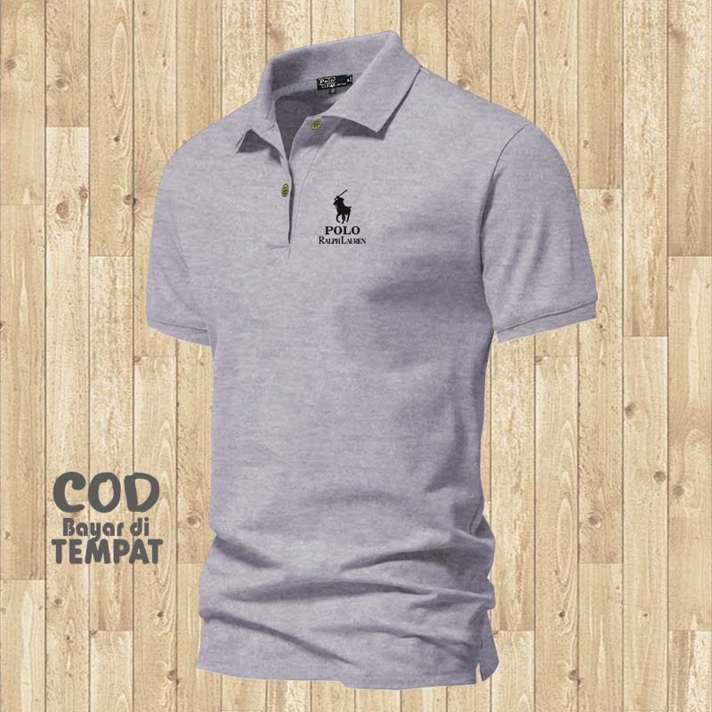 Jual COD T-shrit POLO kerah Ralph Lauren Text Hitam Kaos Kerah Dewasa Shirt / Kaos Wangki Pria ...