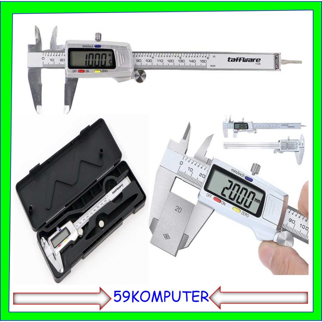 Jual Jangka Sorong Digital Stainless Steel 150mm Vernier Caliper Digital Jangka Sorong Digital ...