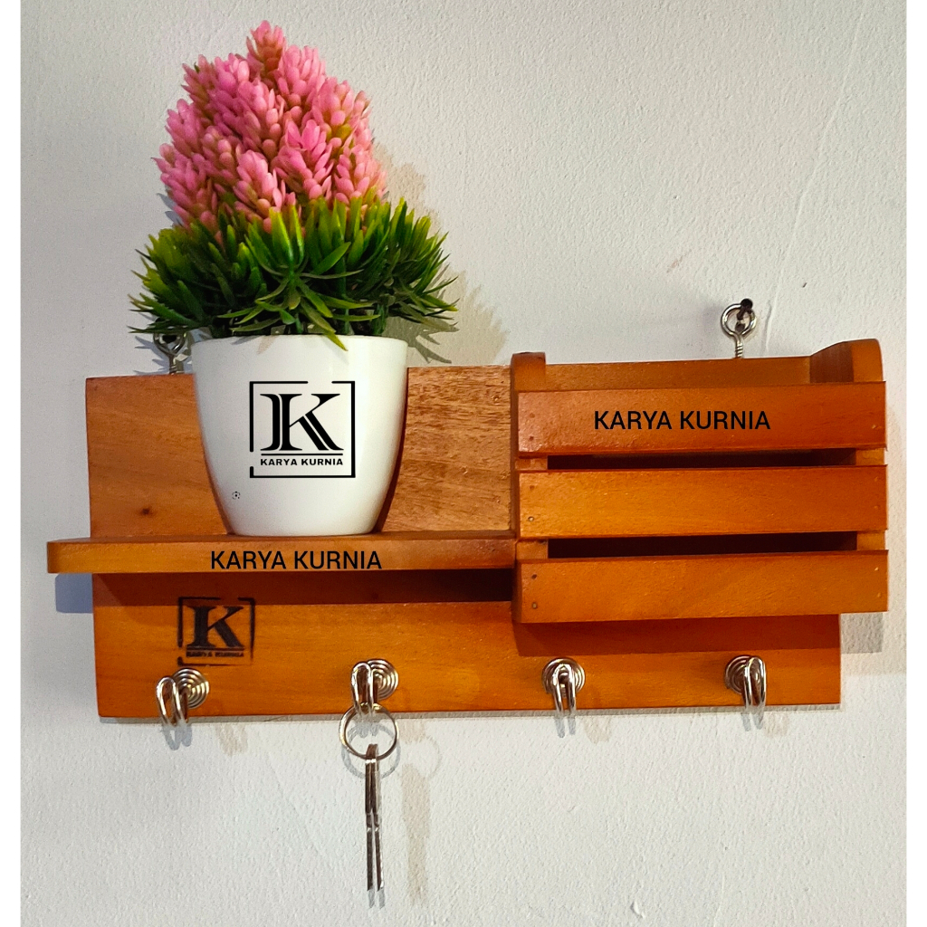Jual RAK KAYU AESTHETIC MULTI FUNGSI / RAK GANTUNGAN KUNCI / DEKORASI ...