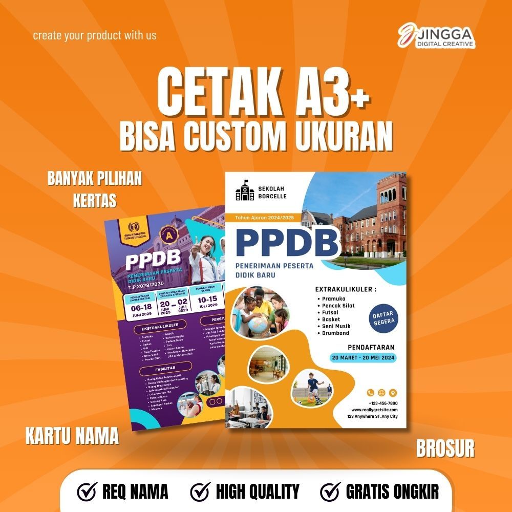 Jual [JINGGA] Cetak A3+ | Cetak Custom A3+ | Custom Kertas A3+ | Cetak ...