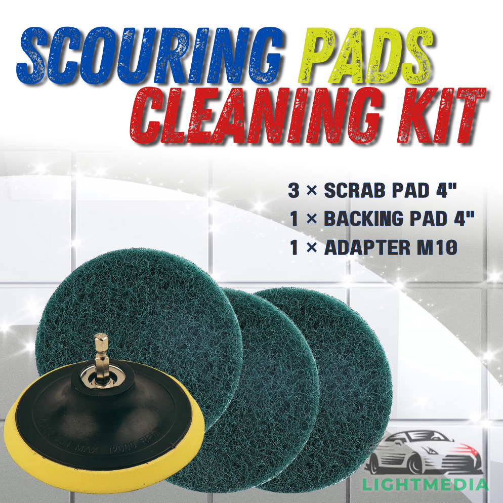 Jual Scraber Sikat scrubber Pad 4 inch 5 in 1 Kepala Sikat Gosok ...