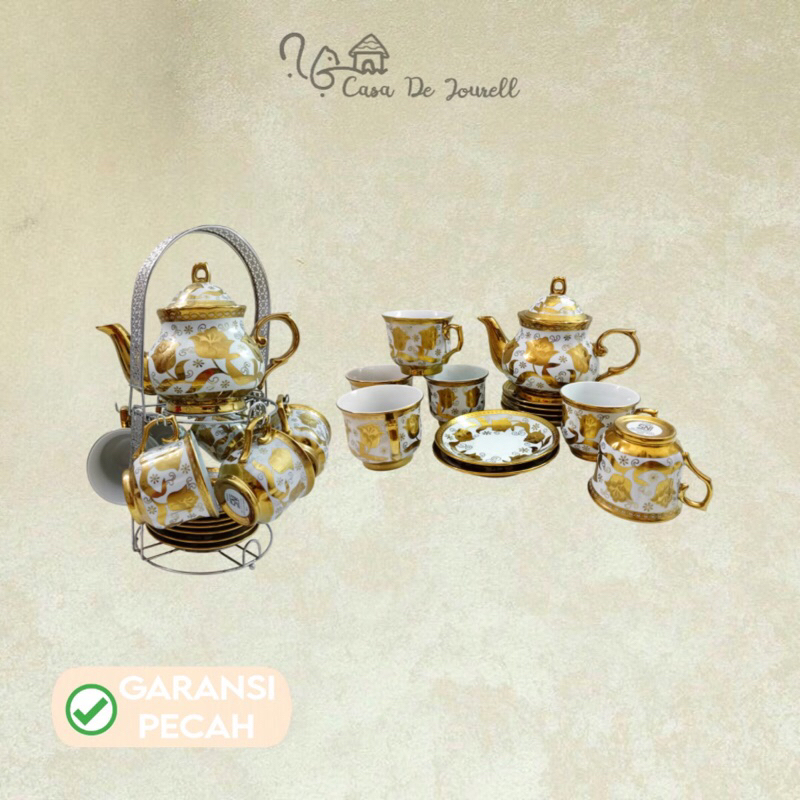Jual Tea set 6pcs+Rak/Tea set aesthetic/CUCI GUDANG | Shopee Indonesia