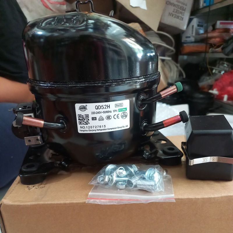 Jual jual kompresor kulkas ukuran 1/6 PK type QD52H dan K48HL bisa ...