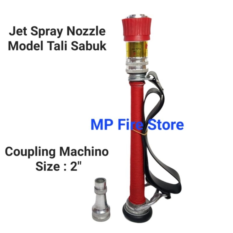 Jual JET NOZZLE PEMADAM SABUK 2 in Plus VARIABLE SPRAY MACHINO FIRE TALI MERAH | Shopee Indonesia