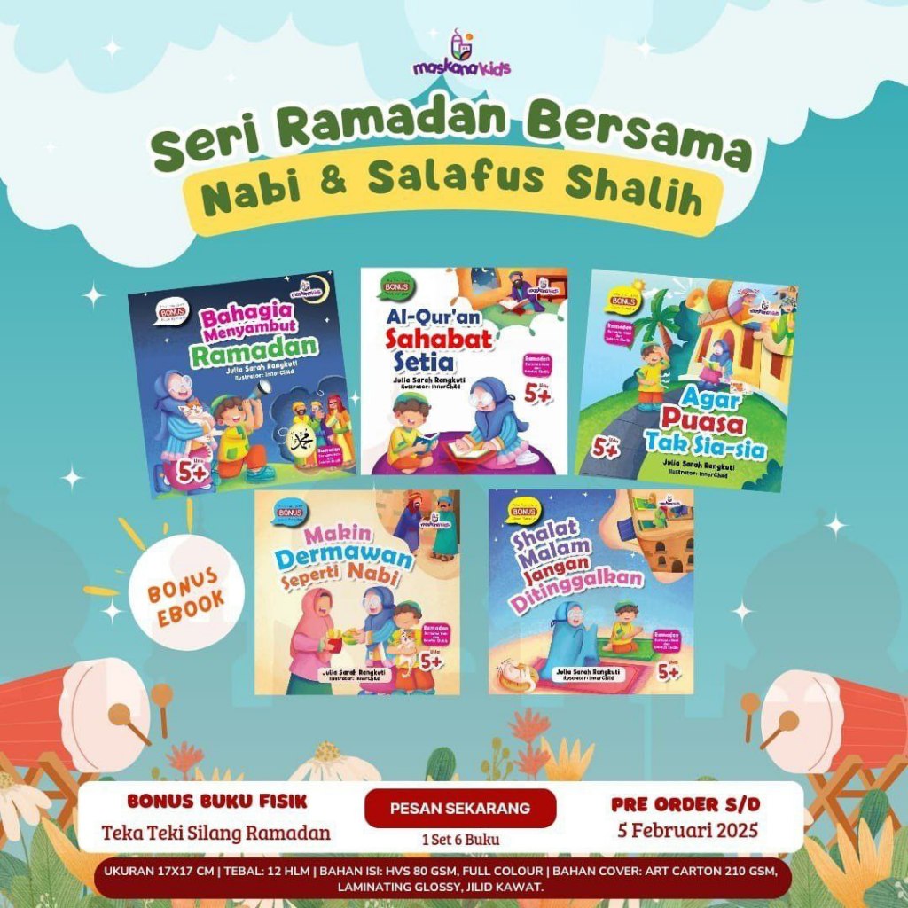 Jual Seri Ramadan Bersama Nabi dan Salafus Shalih (1 Set isi 6 Buku ...