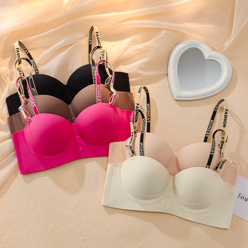 Jual Bra Wanita Fashion Push Up Bra Tanpa Kawat Busa Tebal Seamless ...