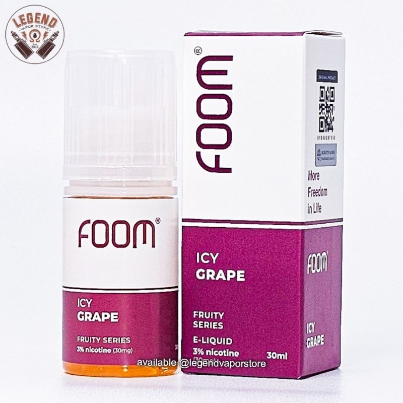Jual SALT NIC - LIQUID FOOM Icy Grape 30ML 30MG AUTHENTIC | Shopee ...