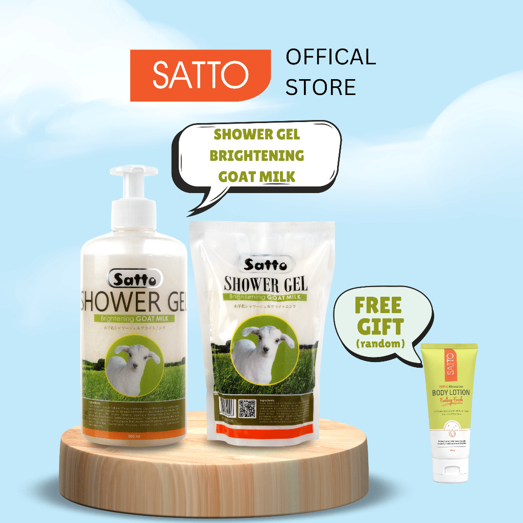 Jual Satto Paket Shower Gel Brightening Goat Milk - Sabun Mandi ...
