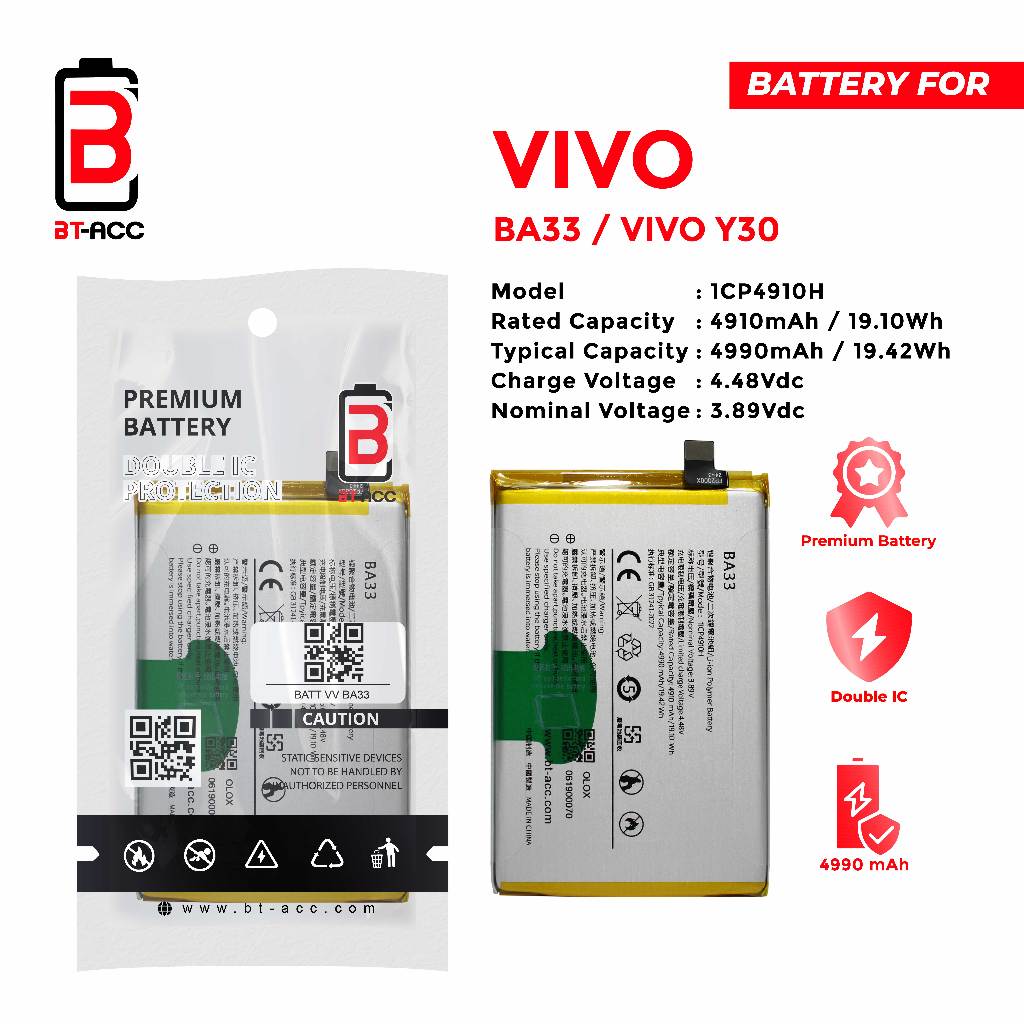 Jual BT-ACC Baterai Battery For Vivo Y03 / BA33 | Shopee Indonesia