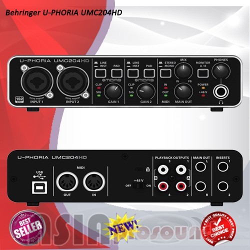 Jual Behringer UMC204HD / UMC 204 HD / UMC 204HD Soundcard | Shopee ...