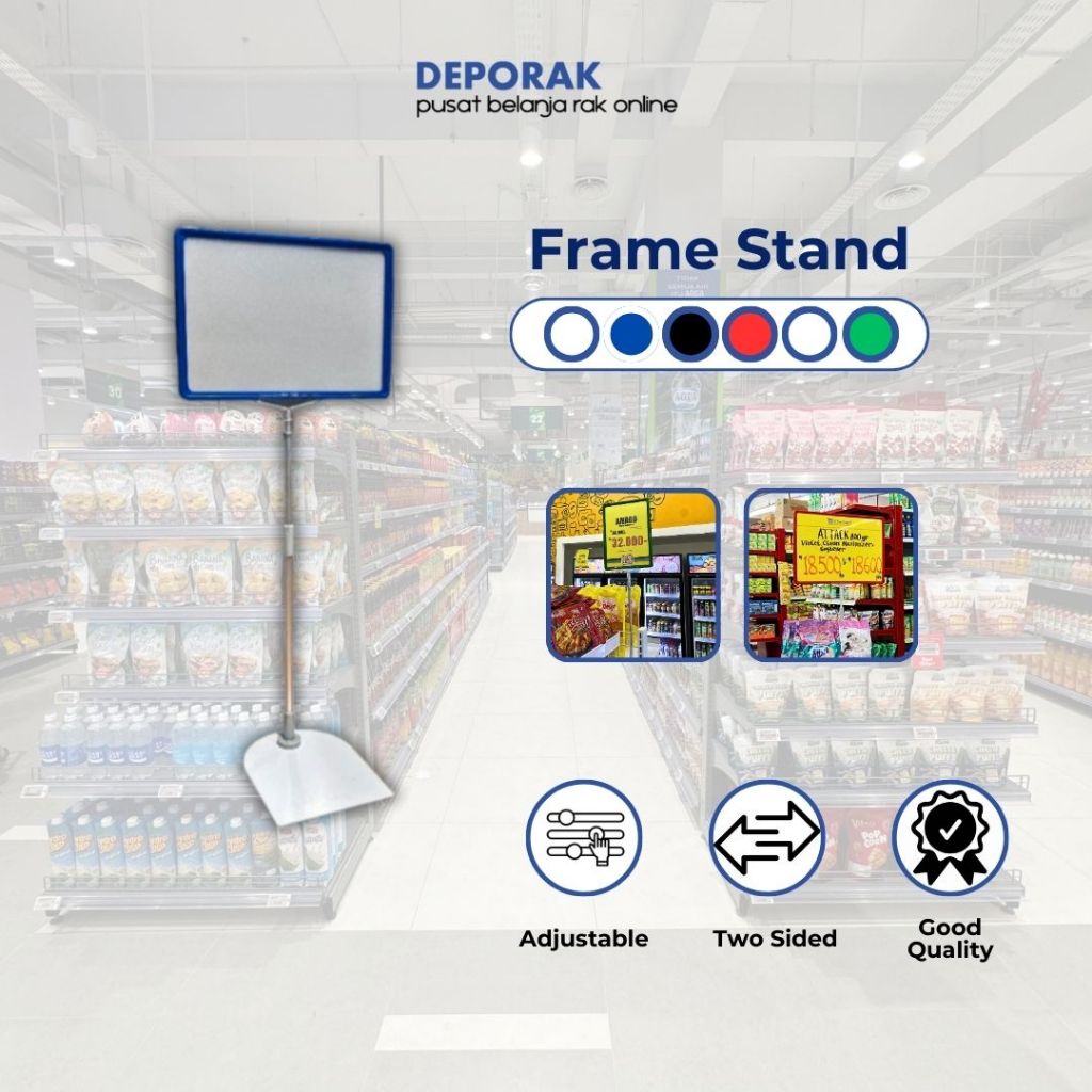 Jual Standing Sign Frame / Pop Up Frame Promo Ukuran A4 / Papan Promo / Display Harga / Label ...