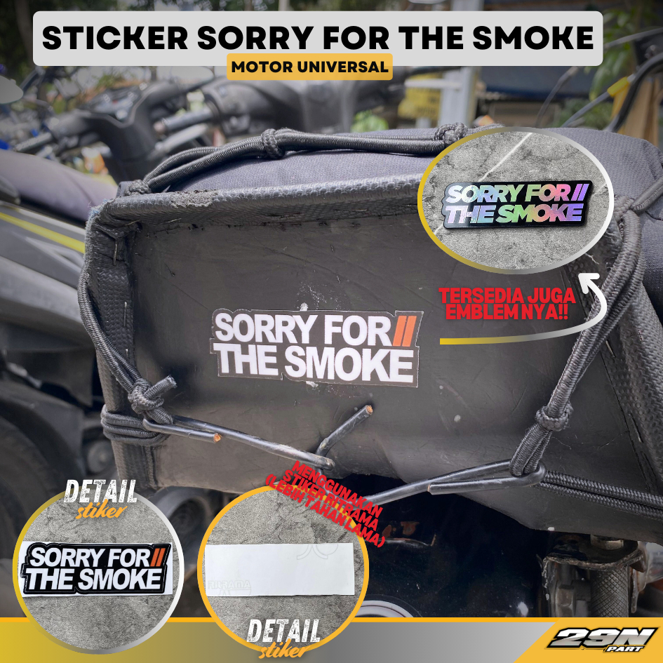 Jual Stiker Sticker Sorry For The Smoke 2 Stroke Cutting Kualitas ...