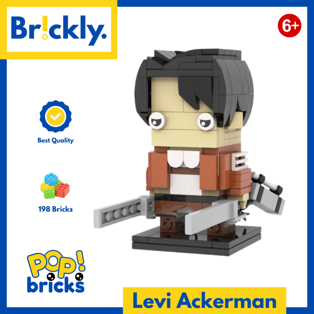 Jual Levi Ackerman - Brickly POP! Bricks Attack on Titan Mainan Balok ...