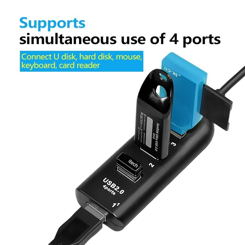 Jual USB Hub 4Port Output 1 2.0 Sambungan Penghubung Laptop Komputer ...