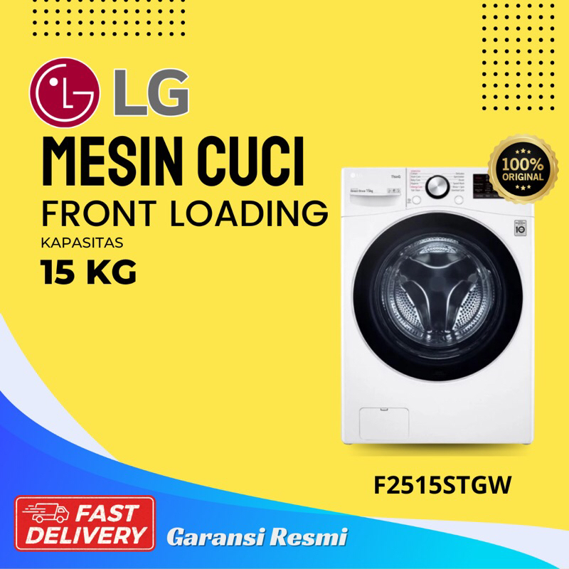 Jual MESIN CUCI LG Front Loading F2515STGW 15 KG Inverter / Garansi ...
