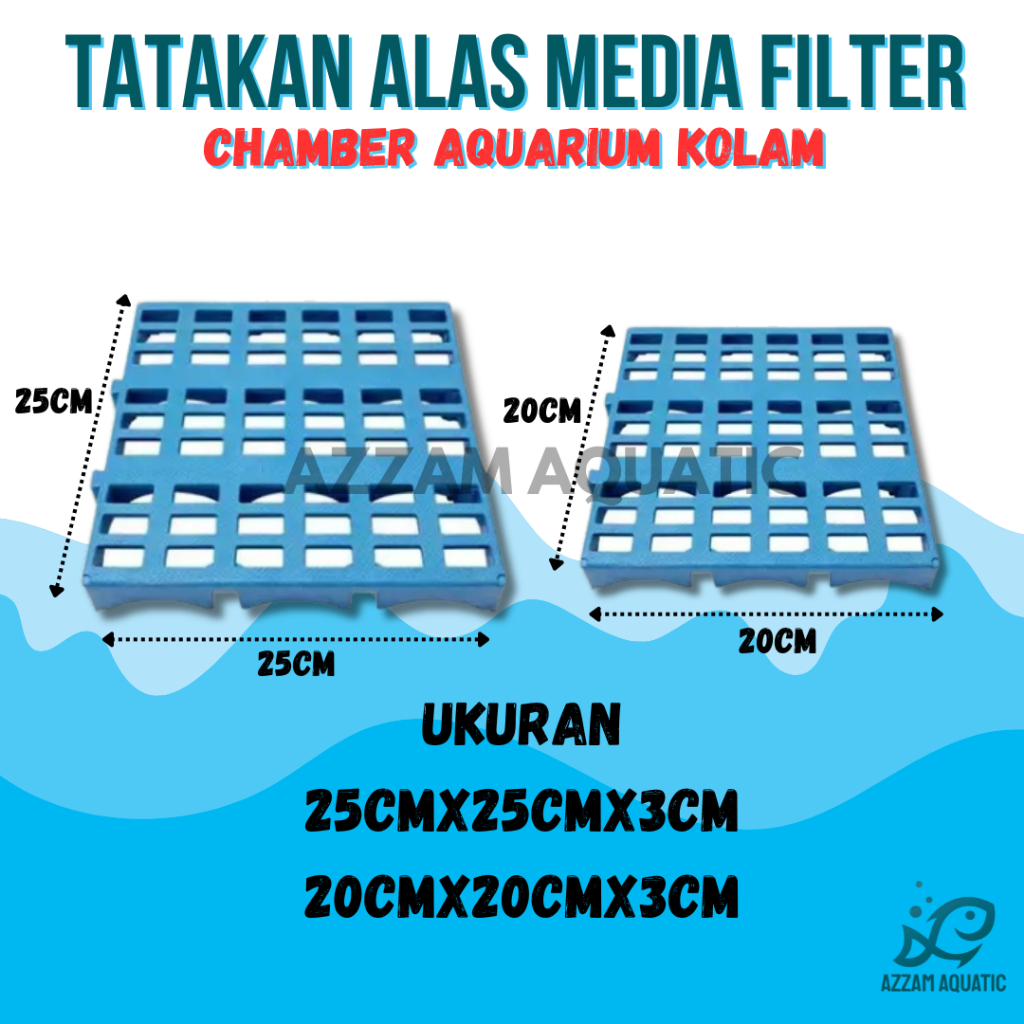 Jual Tatakan Alas Dasar Camber Chamber Media Filter Kolam Ikan Koi 20x20x3 cm 25x25x3 cm ...