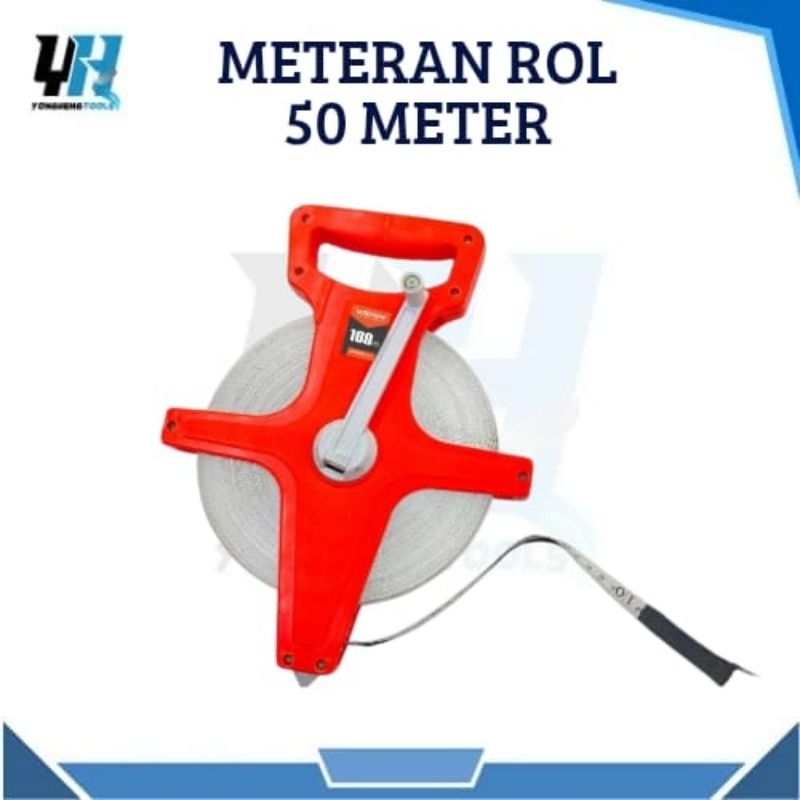 Jual Meteran Fiber PVC 50m / Meteran Tancap Tanah / Meteran Roll ...