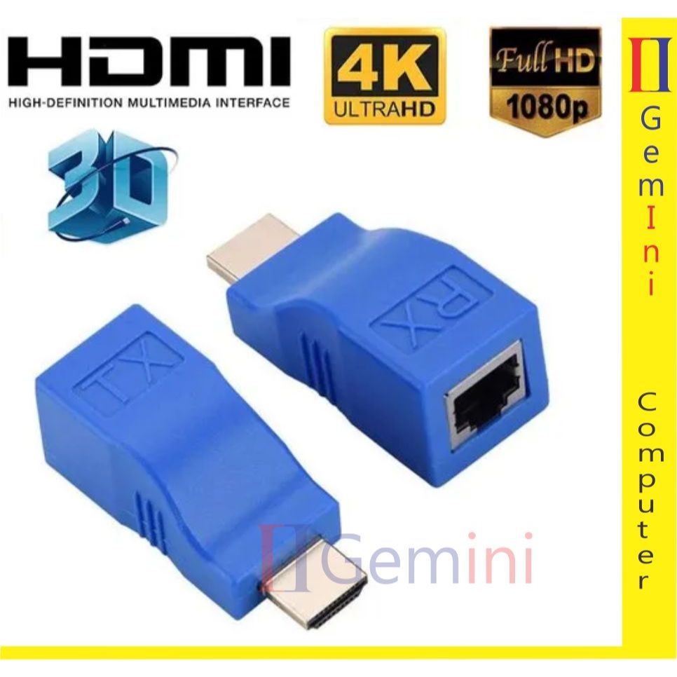 Jual HDMI Extender 30M Converter HDMI to LAN 30M Cat5 Cat6 | Shopee ...