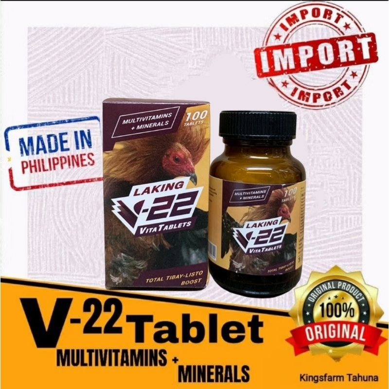 Jual V22 Tablet Multivitamins + Minerals original isi 100s | Shopee ...