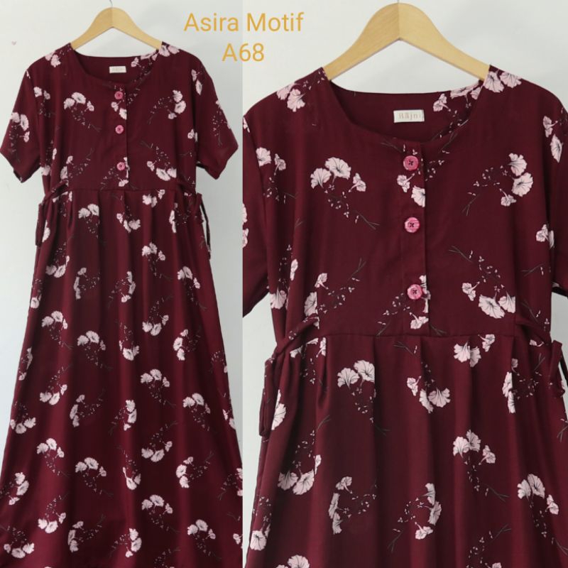 Jual Asira Motif Q68 Daster Kancing Panjang Semata Kaki | Shopee Indonesia