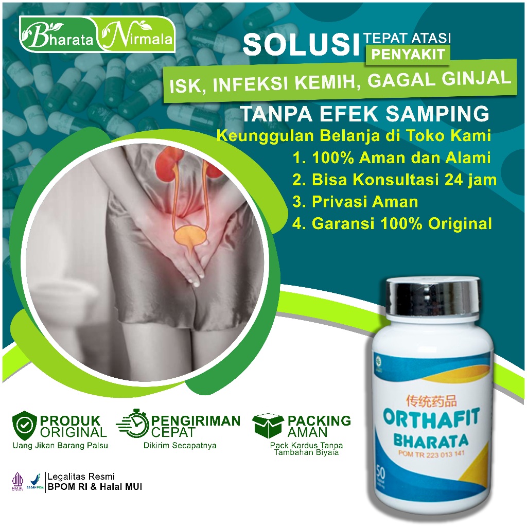 Jual Obat Infeksi Saluran Kencing Kemih ISK Obat Gagal Ginjal Orthafit ...