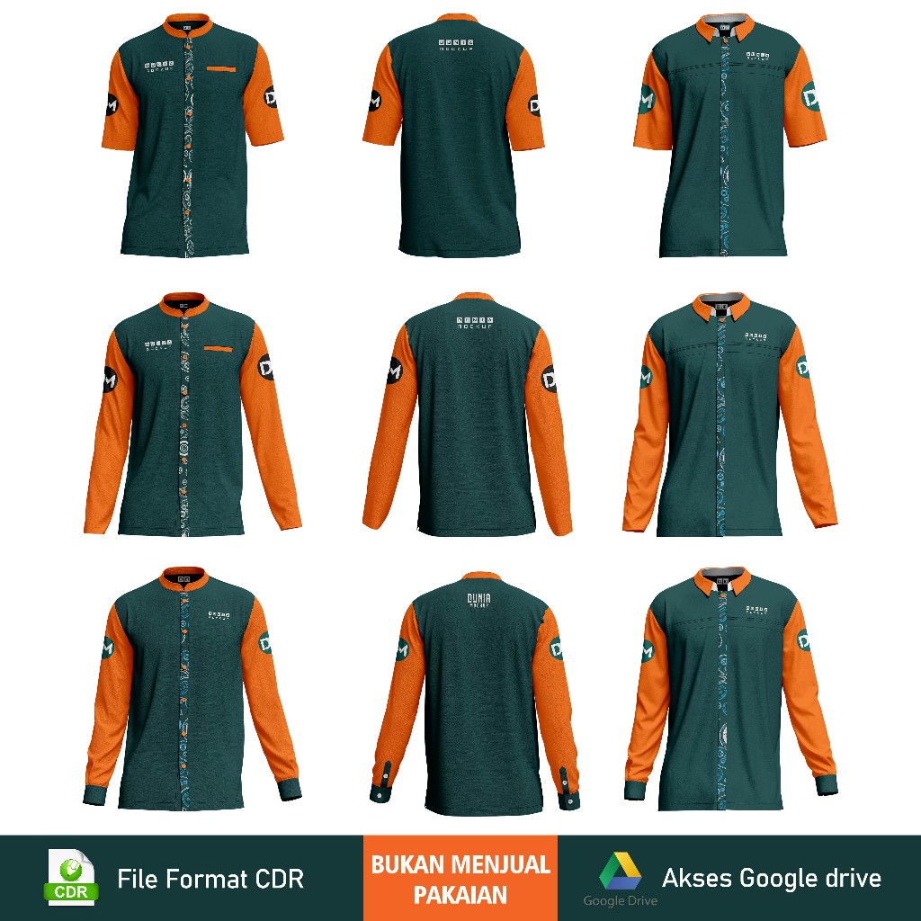 Jual Mockup Baju Koko Muslim - CDR (Produk Digital) | Shopee Indonesia