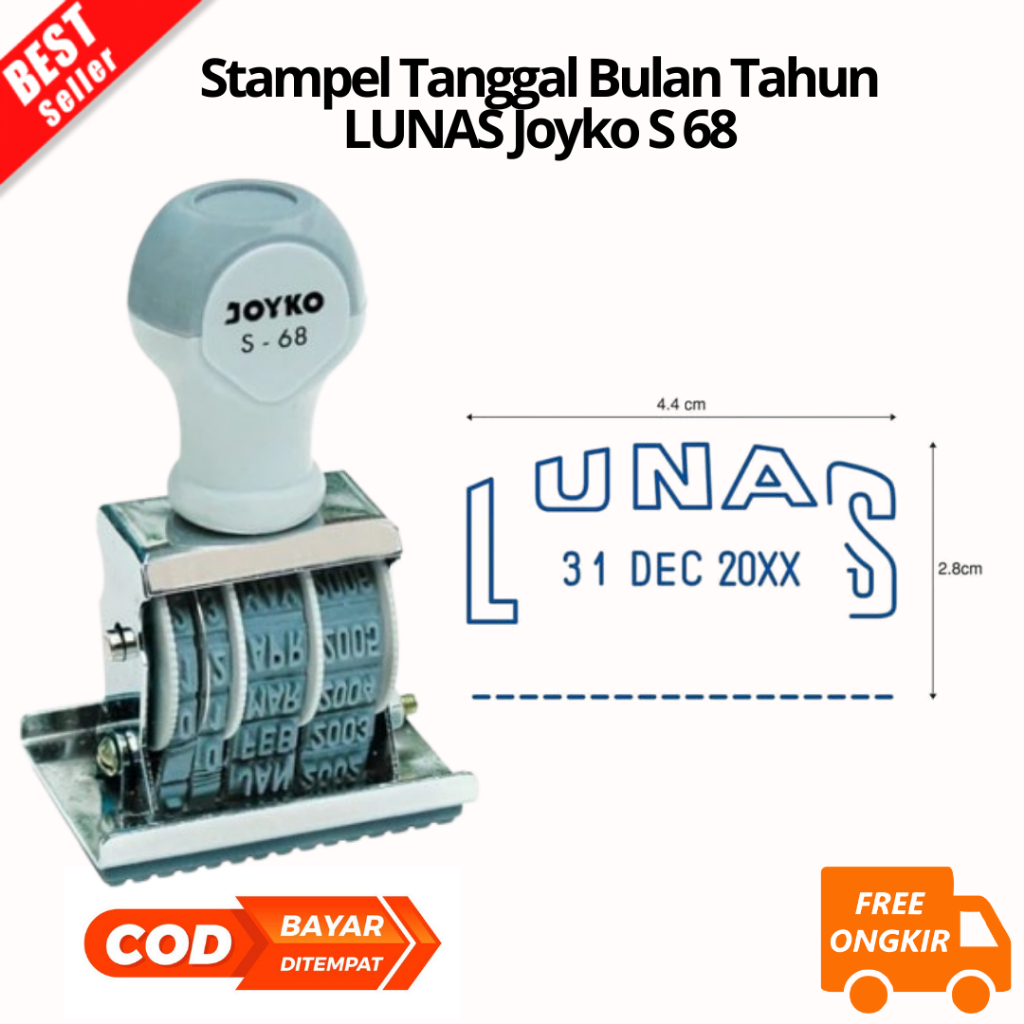 Jual [JIB] BAYAR DI TEMPAT Date Stamp/Stempel/Stampel Tanggal LUNAS ...