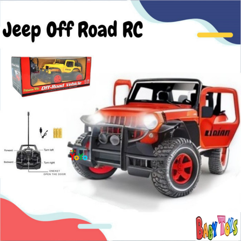 Jual Viral!! BabyToys Mainan Mobil Remote Control Offroad Jeep Wrangler ...