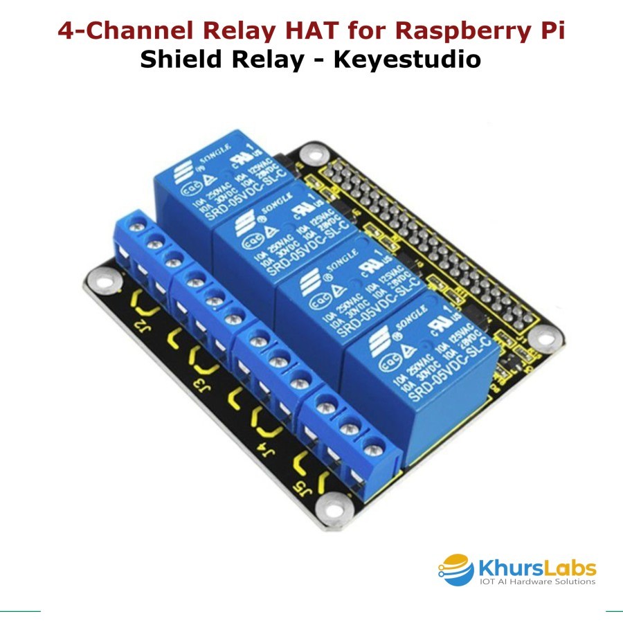 Jual 4 Channel Relay HAT for Raspberry Pi - 4CH Shield Relay By Keyestudio | Shopee Indonesia