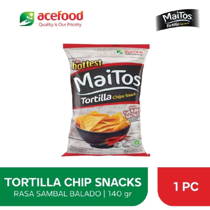 Jual MAITOS TORTILLA CHIPS SNACK RASA SAMBAL BALADO 140 gr | Shopee ...