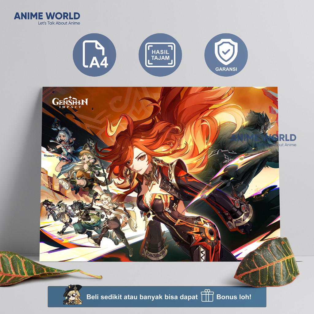 Jual Poster Genshin Impact Mavuika and Natlan Warriors Terbaru Full ...
