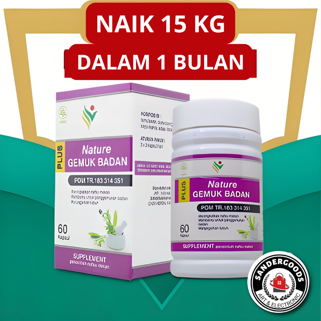 Jual Obat Gemuk Badan BPOM Permanen 60 Kapsul Vitamin Penambah Berat ...