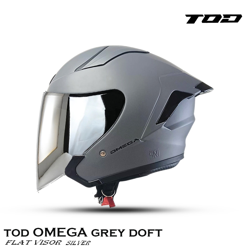 Jual HELM PREMIUM HALF FACE TOD OMEGA GORILLA DOFT KACA DATAR SNI ...