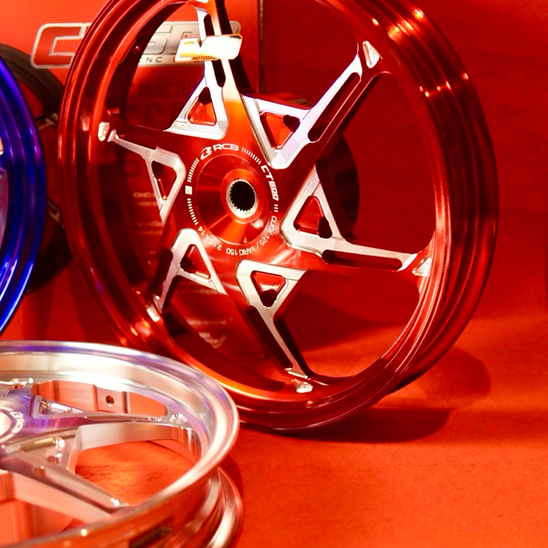Jual TERBARU! Velg RCB CNC CT600 Honda Vario 125 150 Orange Chrome ...