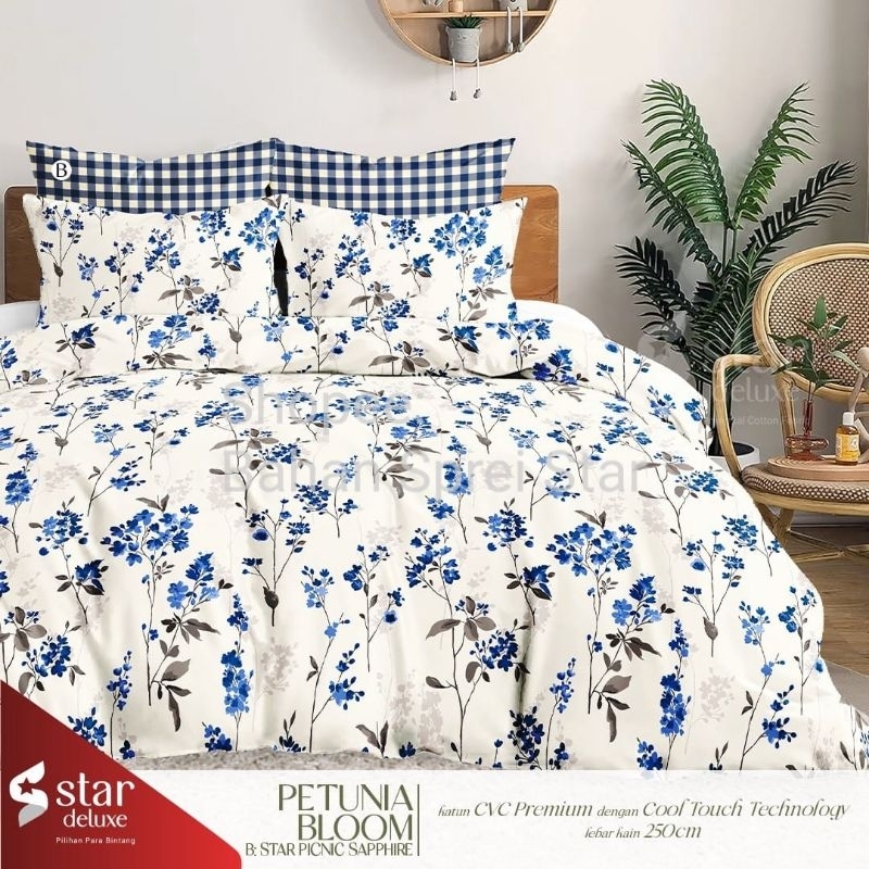 Jual Bahan Kain Sprei Star - Petunia Bloom | Shopee Indonesia