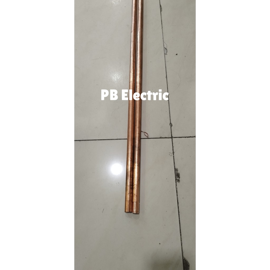 Jual Grounding Rod 20 mm x 3 Meter / Grounding Tembaga 20mm x 3 Meter ...