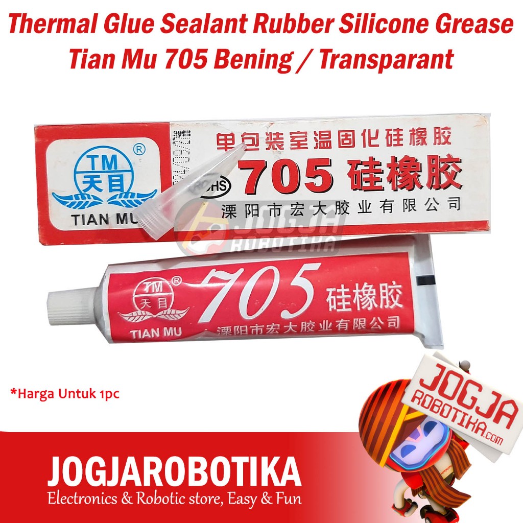 Jual Thermal Glue Sealant Rubber Silicone Grease Tian Mu 705 Bening ...