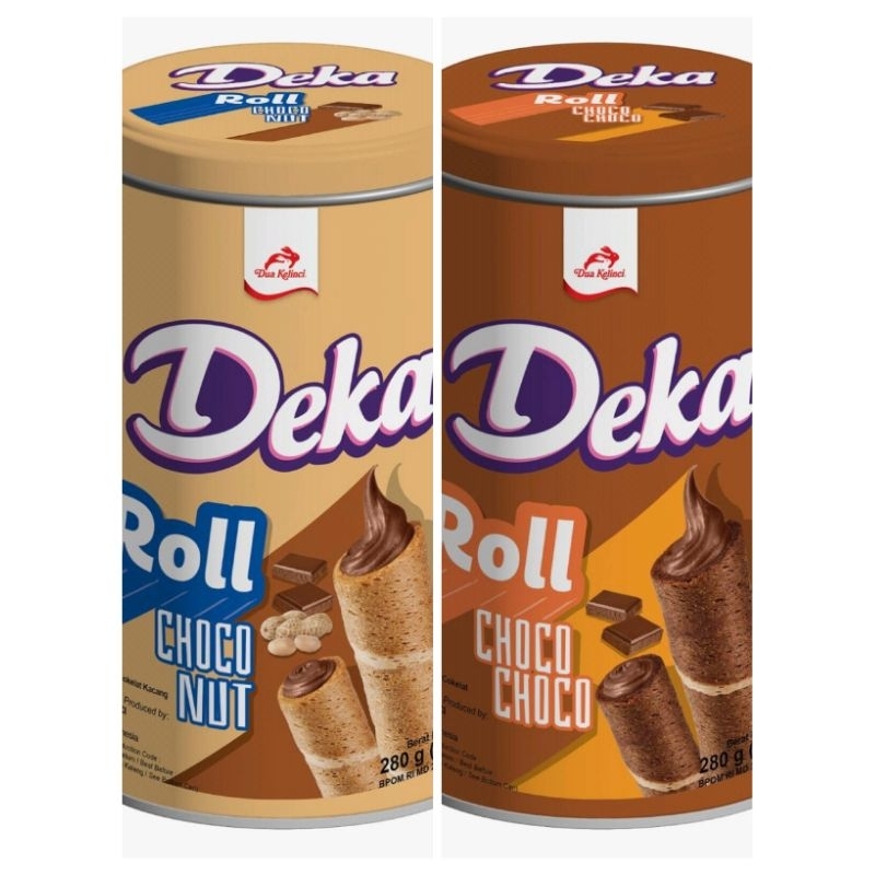 Jual Deka Roll Choco Choco/Choco Nut Tin can 280gr | Shopee Indonesia