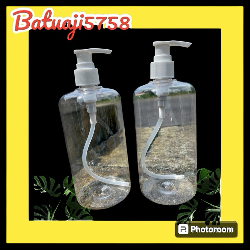 Jual Botol 500 Ml Pump Bening / Botol Sabun 500 Ml treatment / Botol Pompa Bening 500 ml ...