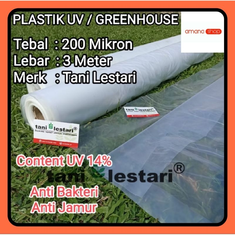 Jual PLASTIK UV LEBAR 3 METER TEBAL 200 MIKRON | Shopee Indonesia