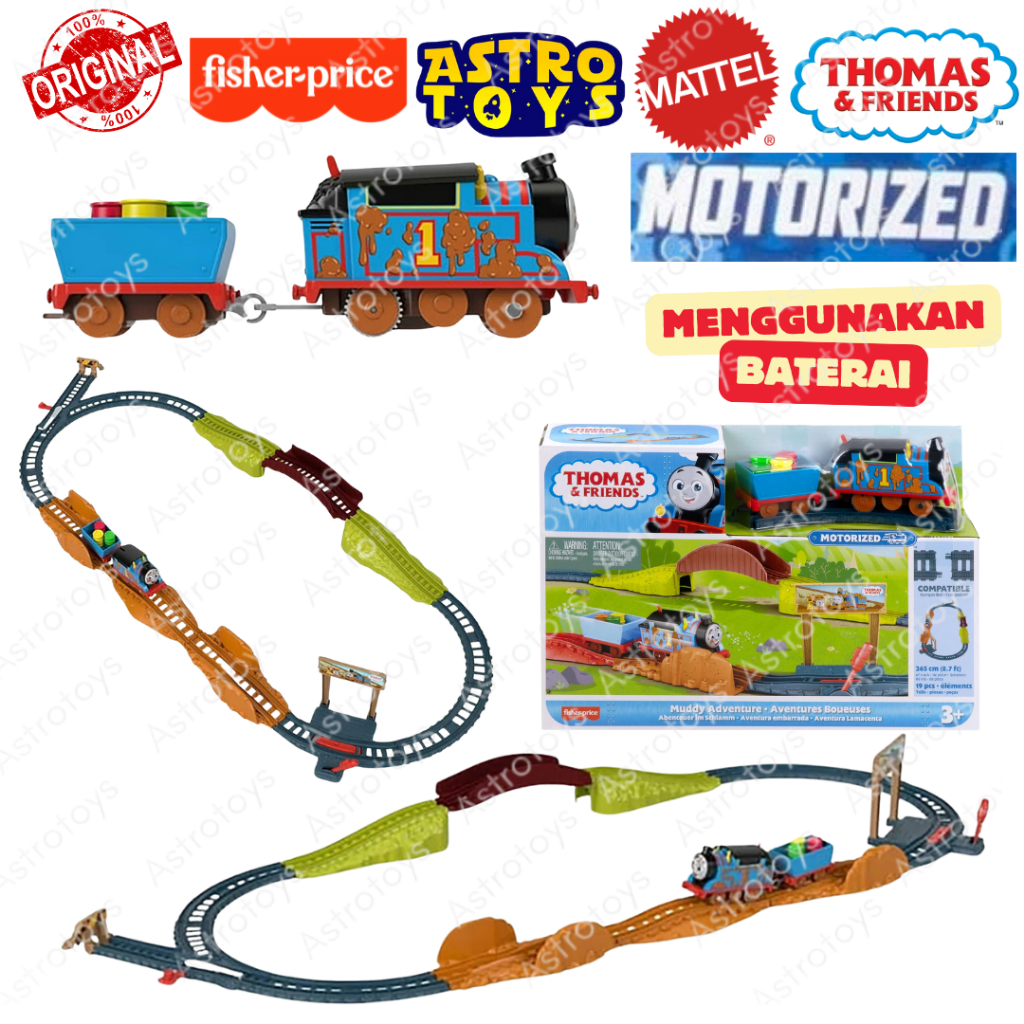 Jual Fisher Price Track Thomas and Friends Muddy Adventure Motorized ...