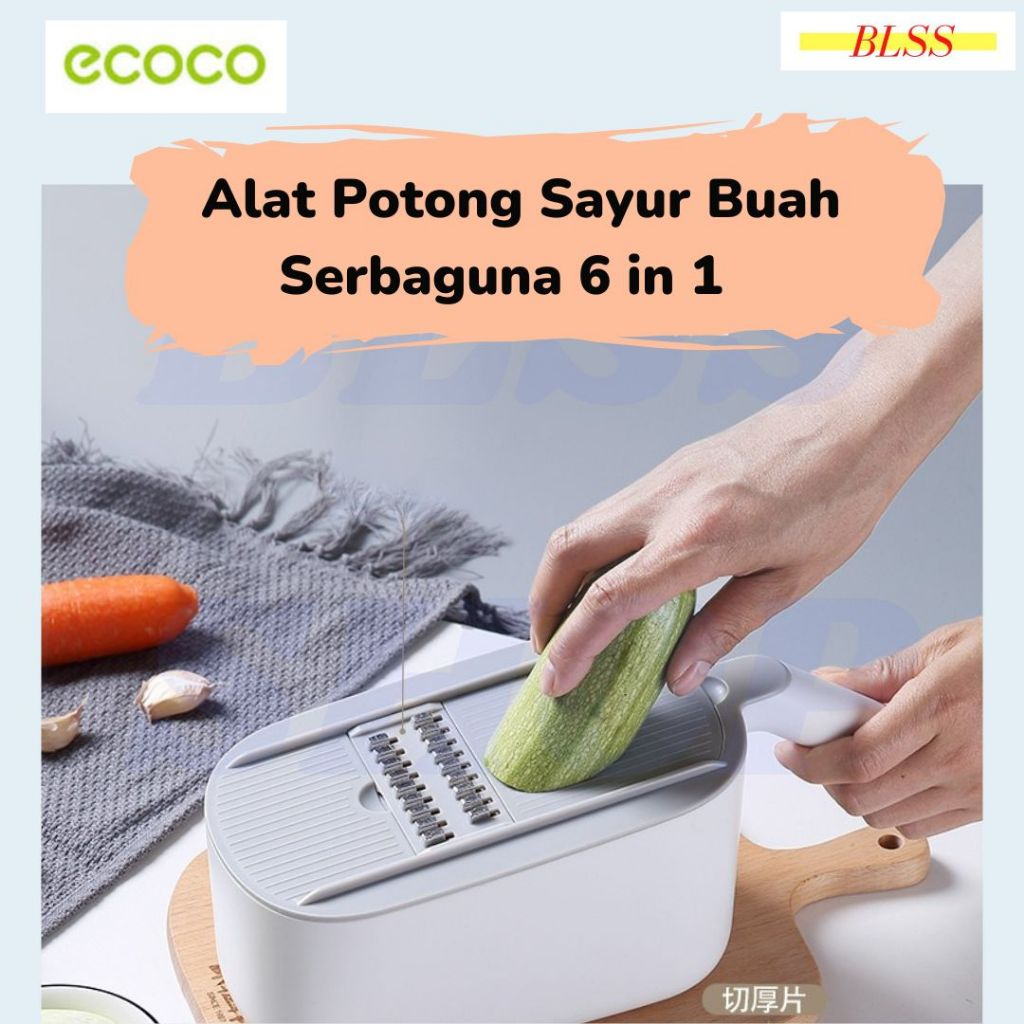 Jual Pemotong Alat Potong Sayur Buah Wortel Kentang 6 in1 ECOCO ...