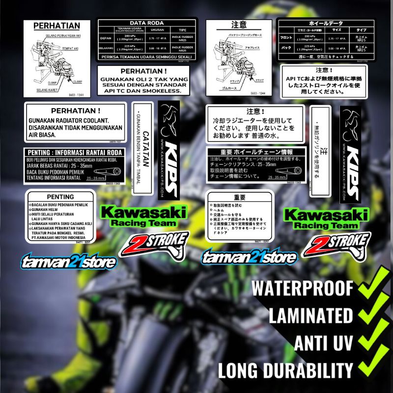 Jual STICKER WARNING PERHATIAN STIKER SHOCK DATA RODA STIKER DETAIL SET ...
