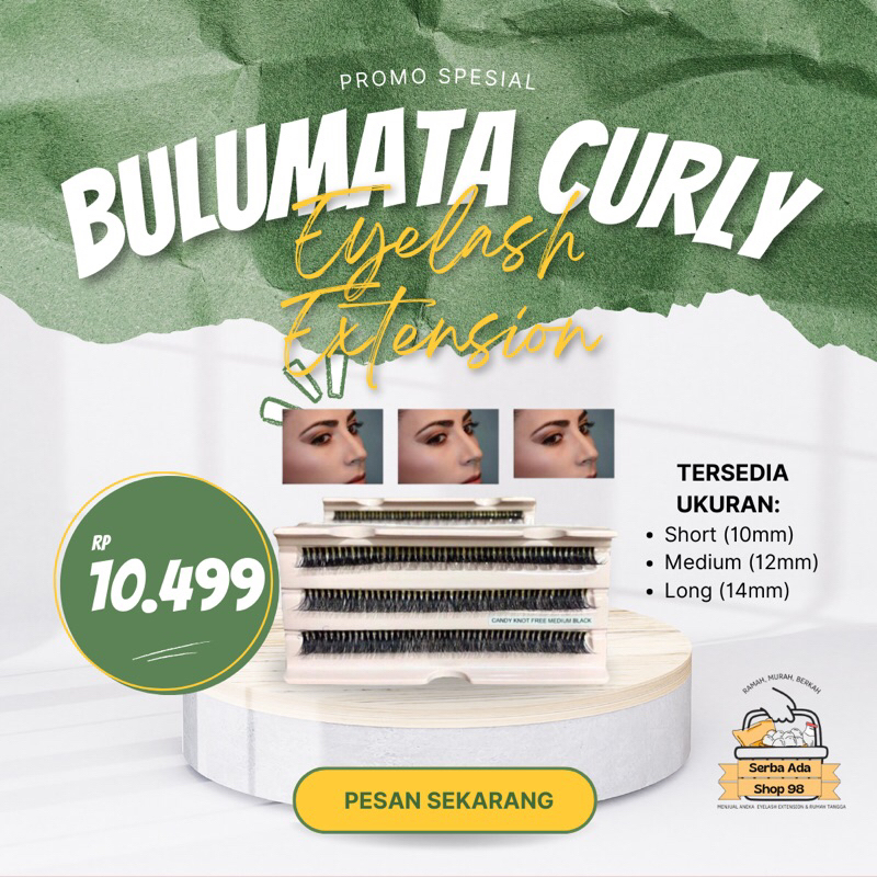 Jual EXTRA CURLY TEBAL DAN LENTIK - Bulu Mata Tanam Knot Free Eyelash Extension Lembut - Bulu ...